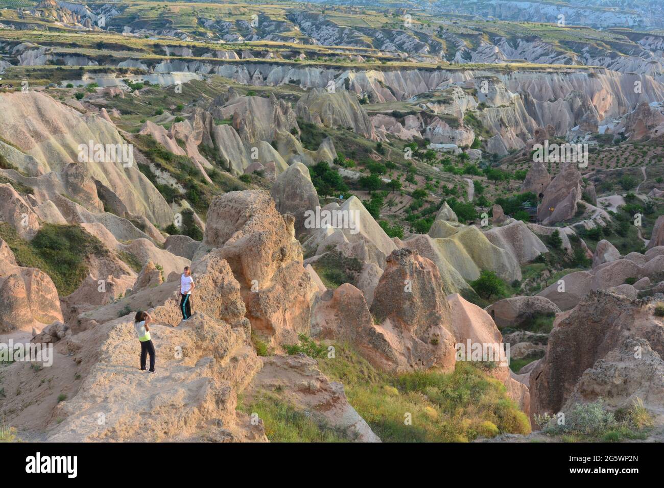 TURKEY. CAPPADOCIA. THE PINK VALLEY IS NAMED AFTER THE PINK COLOR OF ...