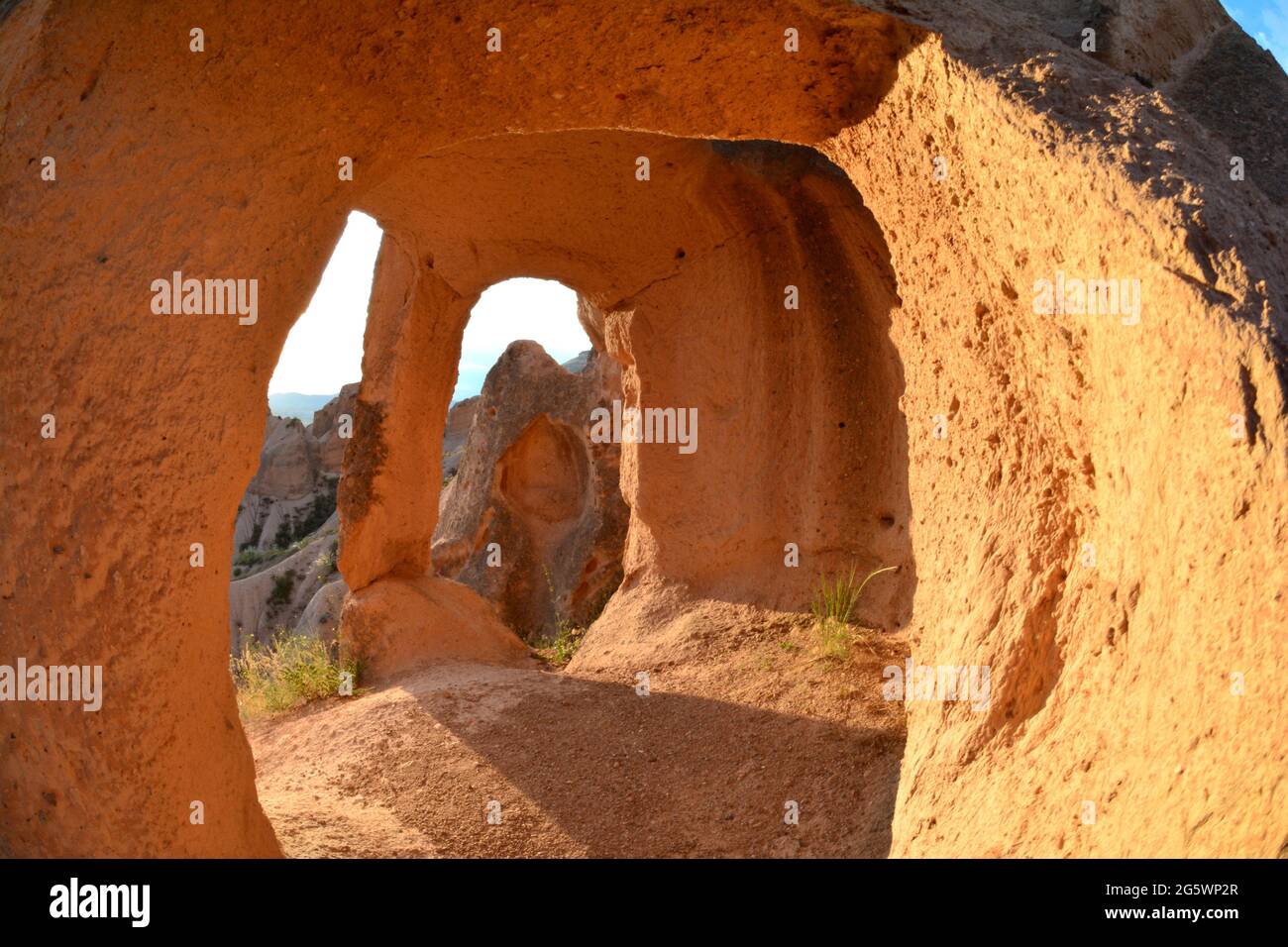 TURKEY. CAPPADOCIA. THE PINK VALLEY IS NAMED AFTER THE PINK COLOR OF ...