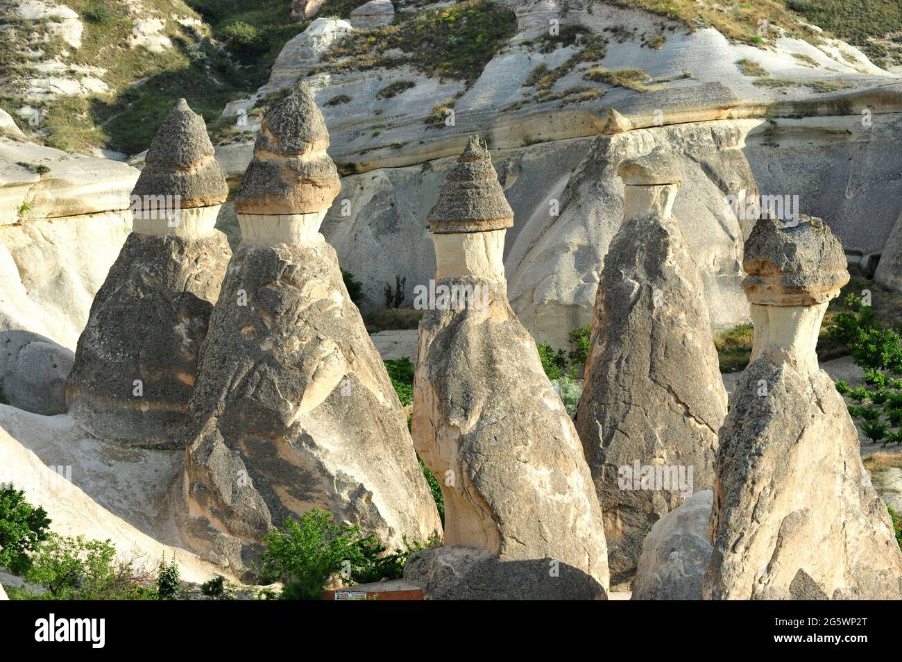 TURKEY. CAPPADOCIA. VALLEY OF ZELVE. THE FAIRYCHIMNEYS OF PASABAGI ARE ...