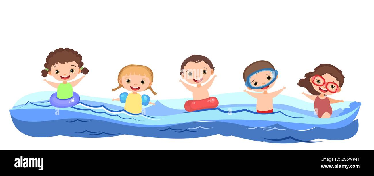 Child splashing water Stock Vector Images - Alamy