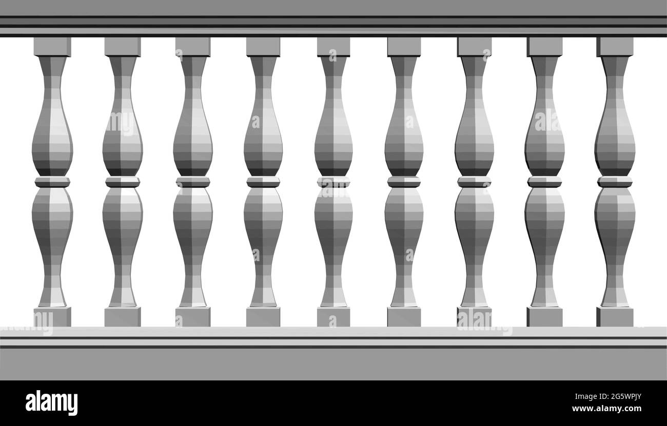 Decorative columns isolated on white background. 3D. Vector illustration Stock Vector Image ...