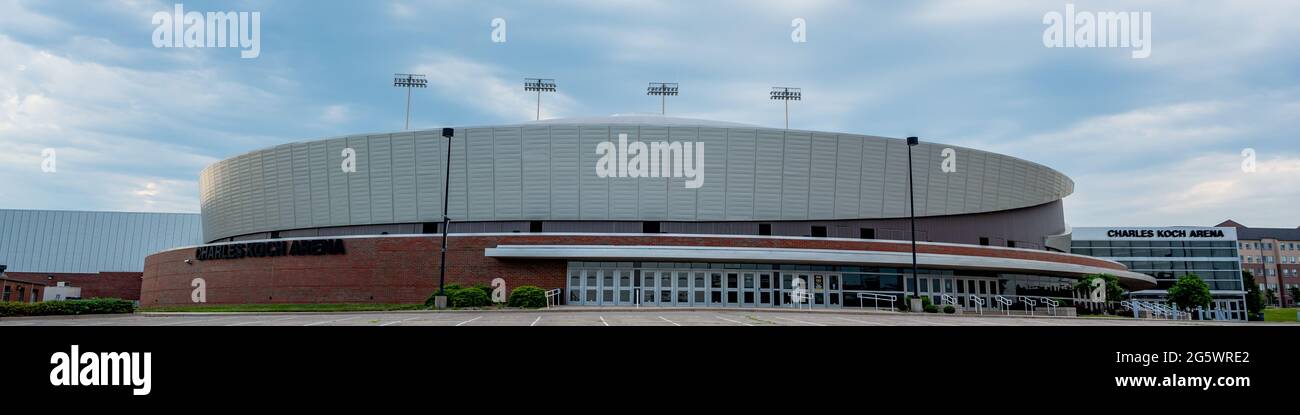 Wichita, Kansas, USA: 6-2021: Entrance to Charles Koch Arena on the ...