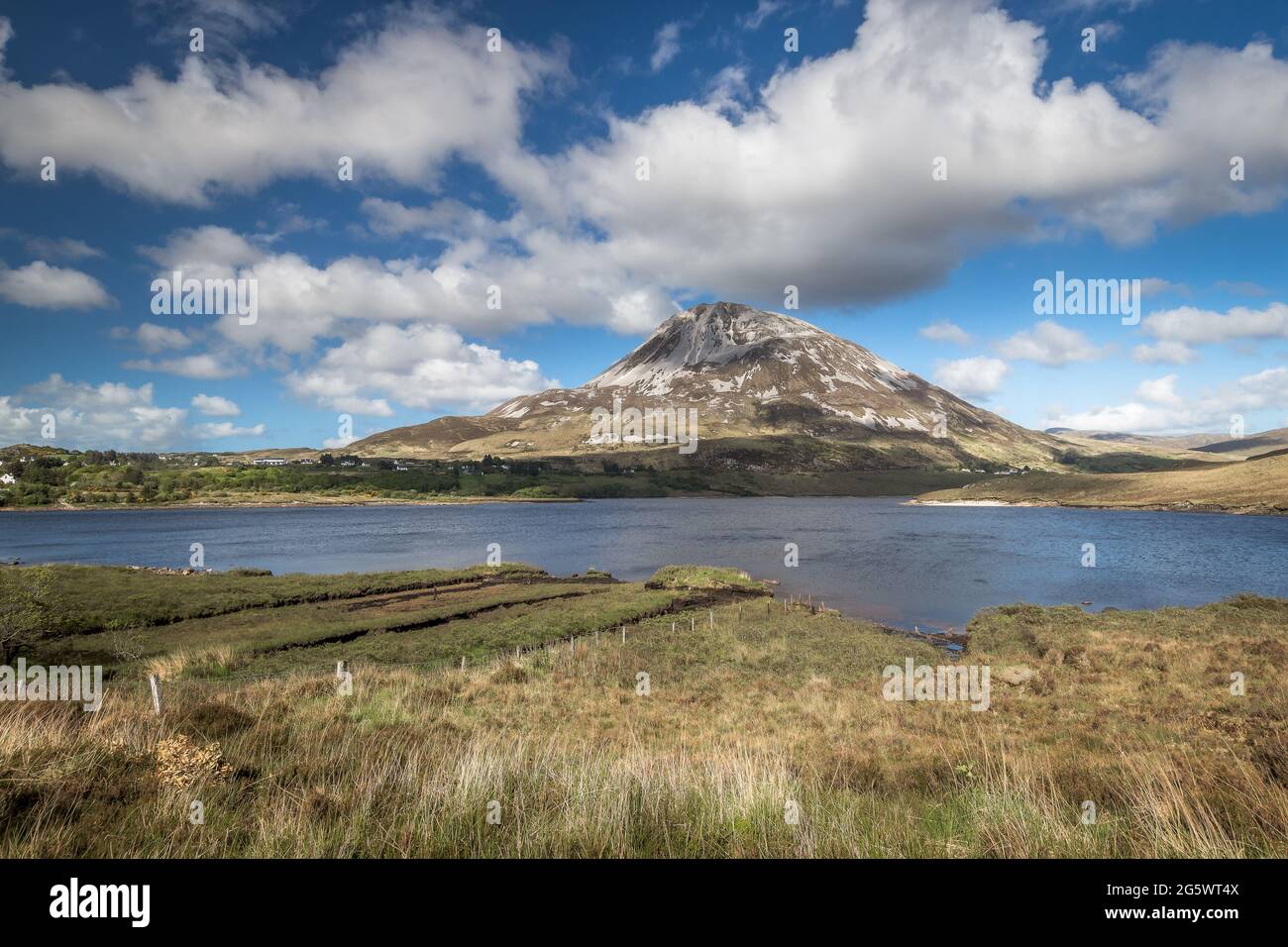 View of Mount Errigal from Dunlewey. Donegal. Ireland Stock Photo - Alamy