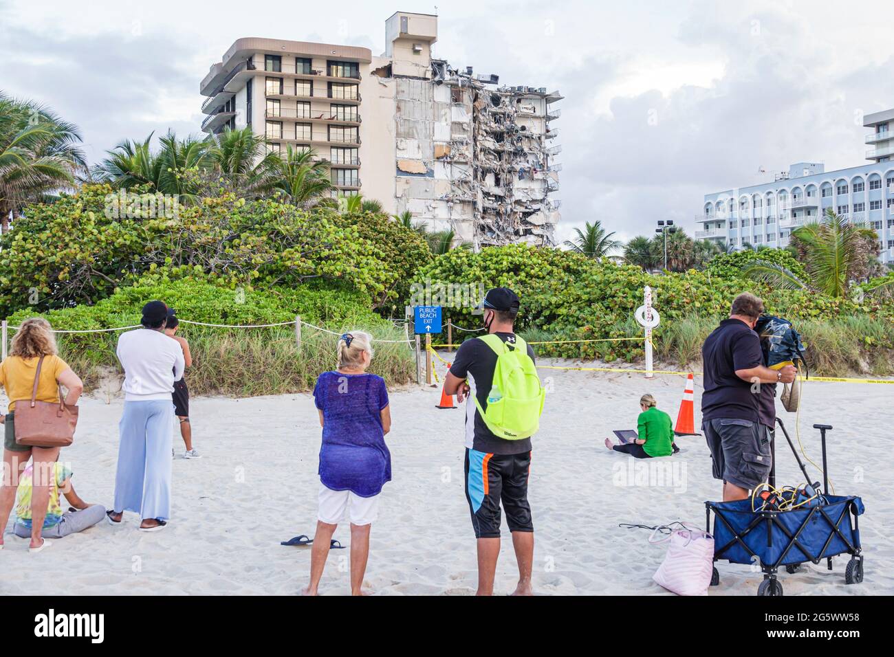 Miami Beach Florida Surfside Champlain Towers condominium building ...