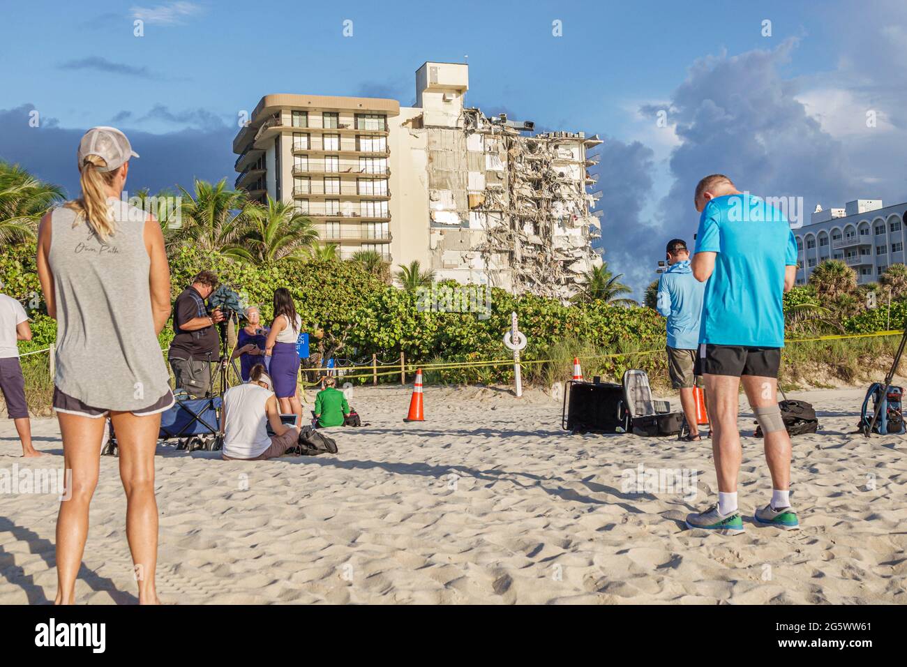 Miami Beach Florida Surfside Champlain Towers condominium building ...