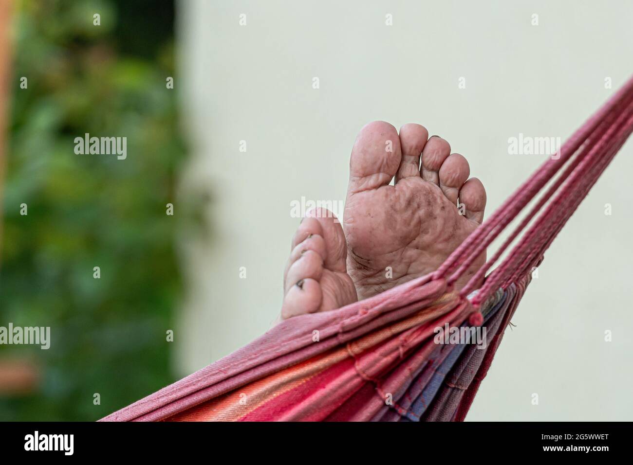 Barefoot male feet sleep hi-res stock photography and images - Alamy