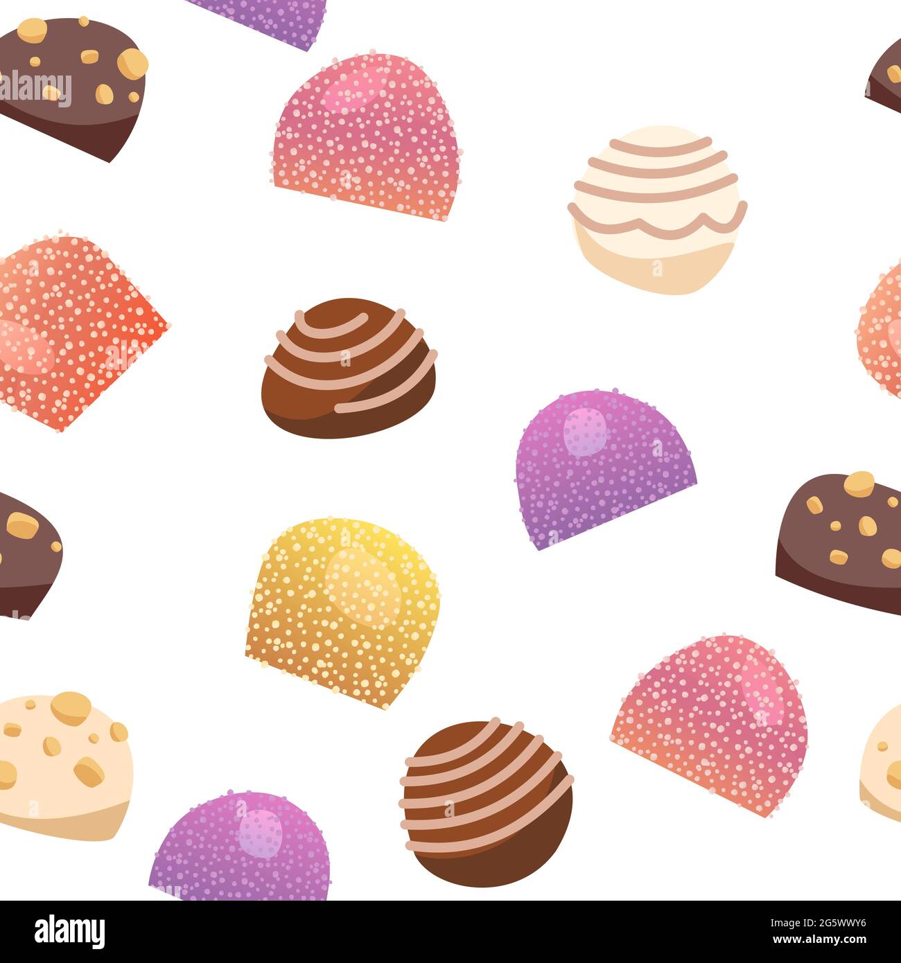 Sweets with hazelnuts. Nuts. Assorted chocolate dessert. Cream ...