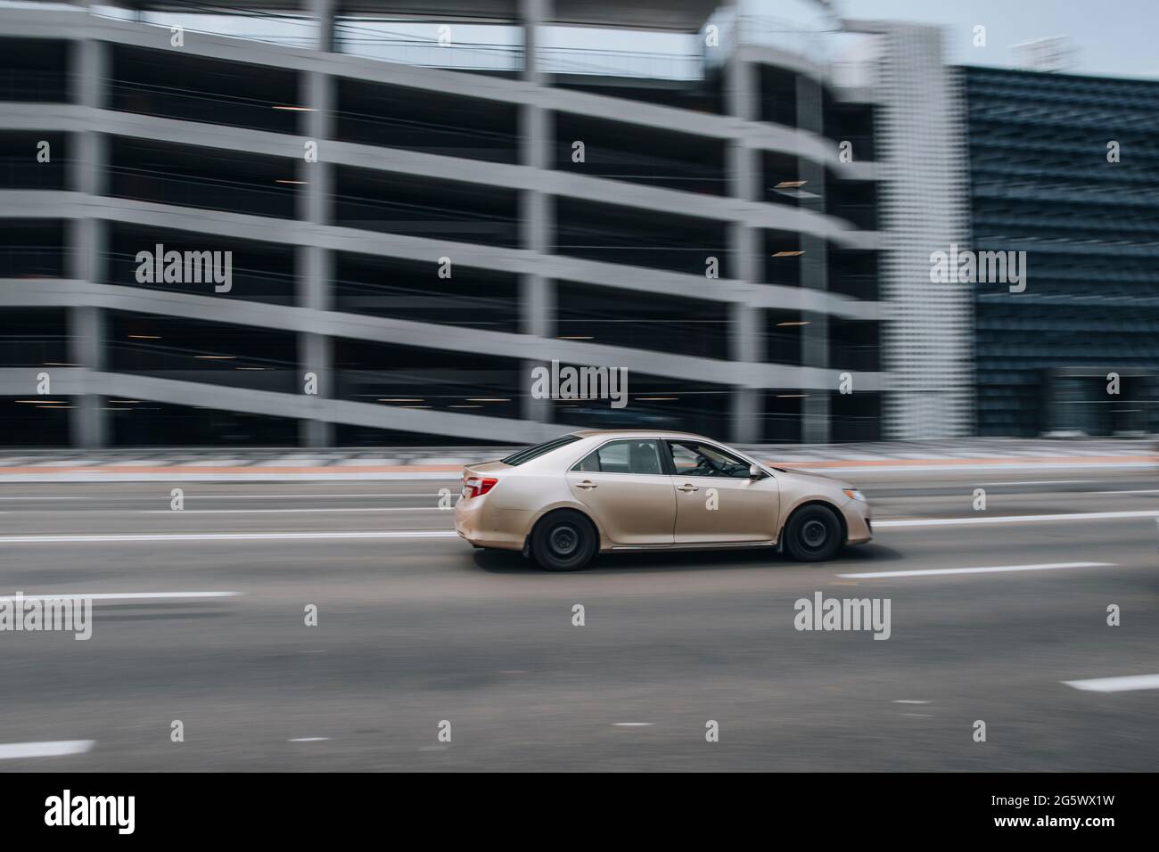 Ukraine, Kyiv - 27 June 2021: White Toyota Matrix car moving on the ...