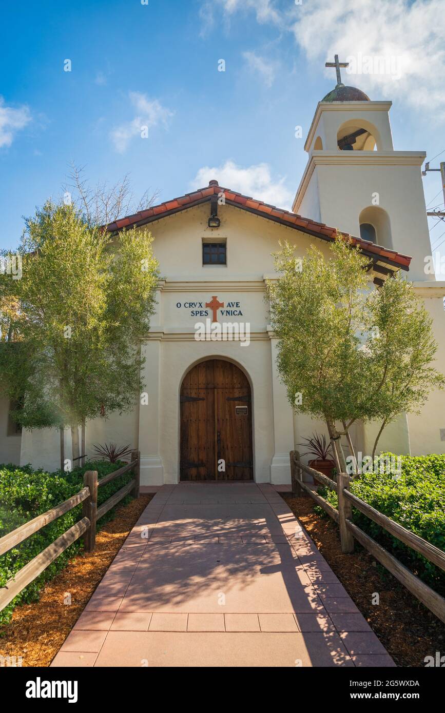 Mission Santa Cruz in California, Santa Cruz Stock Photo - Alamy