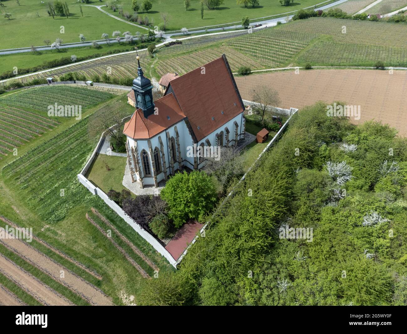 Aerial view of church hi-res stock photography and images - Alamy