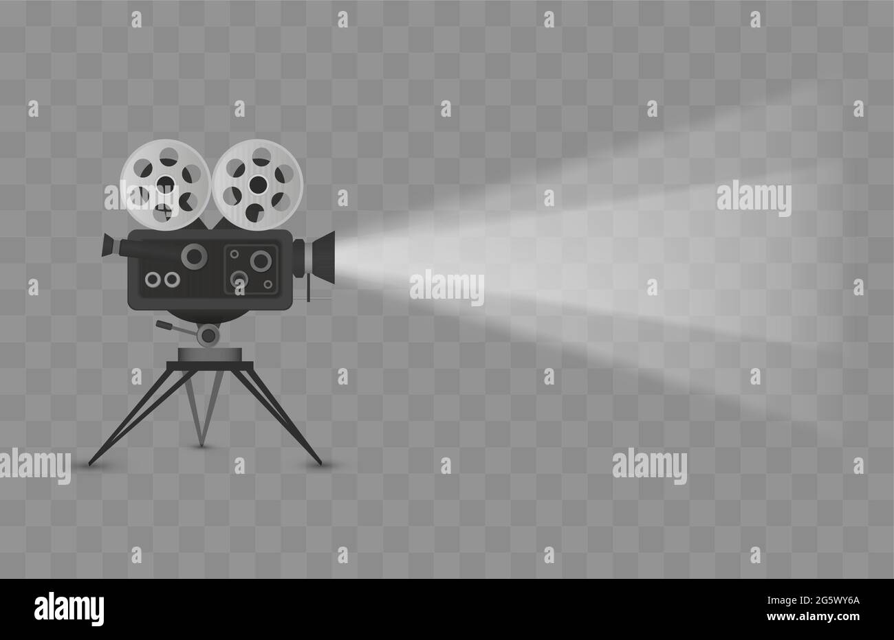 Cinema projector isolated on transparent background. Vector ...