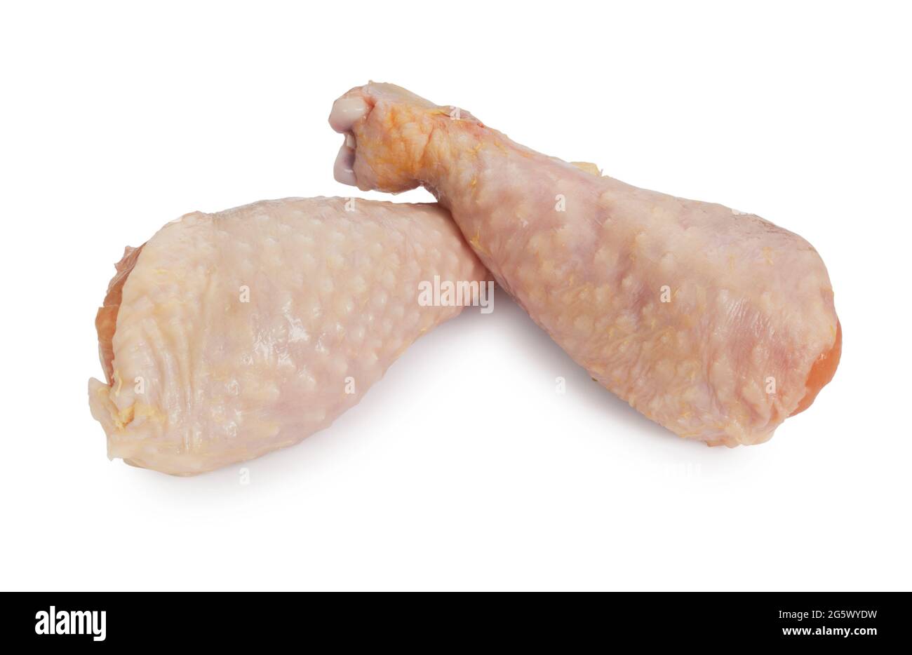 Studio shot of chicken thighs cut out against a white background - John ...