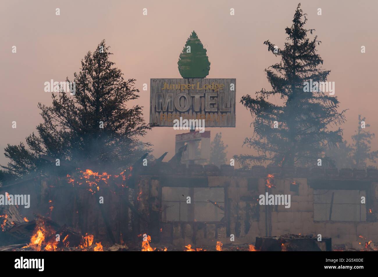 Weed, California, USA. 29th June, 2021. The Juniper "Bates"" Motel, an ...