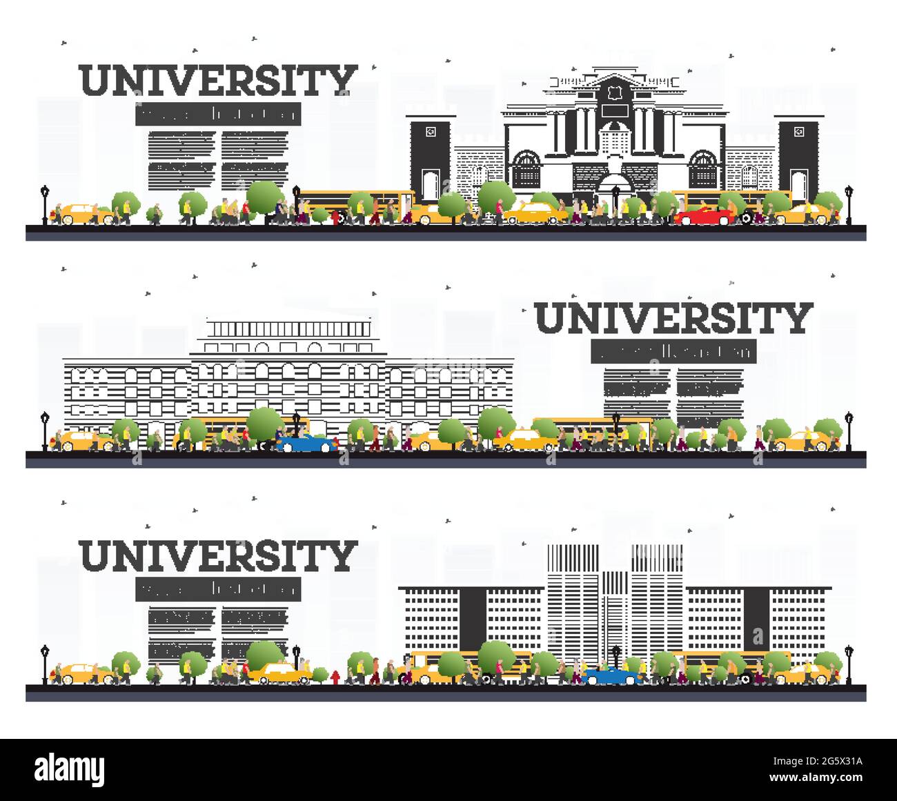 College campus students Stock Vector Images - Alamy