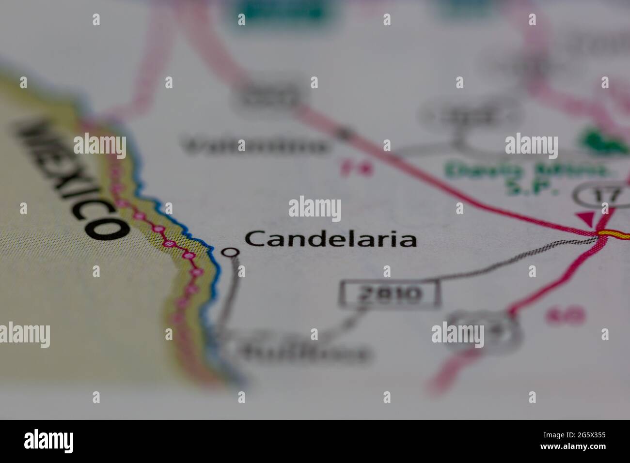 Candelaria Texas USA shown on a Geography map or Road map Stock Photo ...