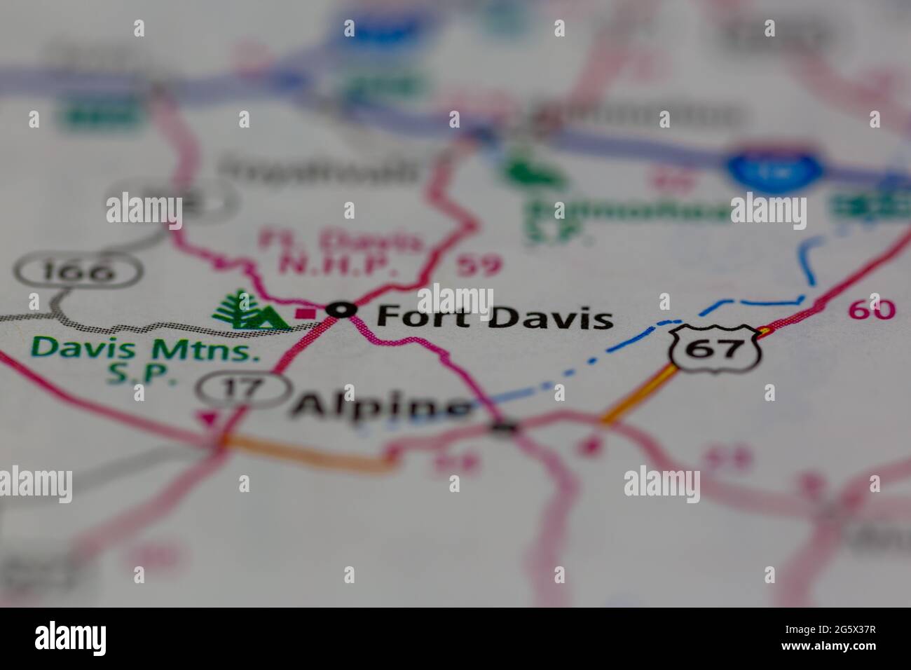 Map of fort davis hi-res stock photography and images - Alamy