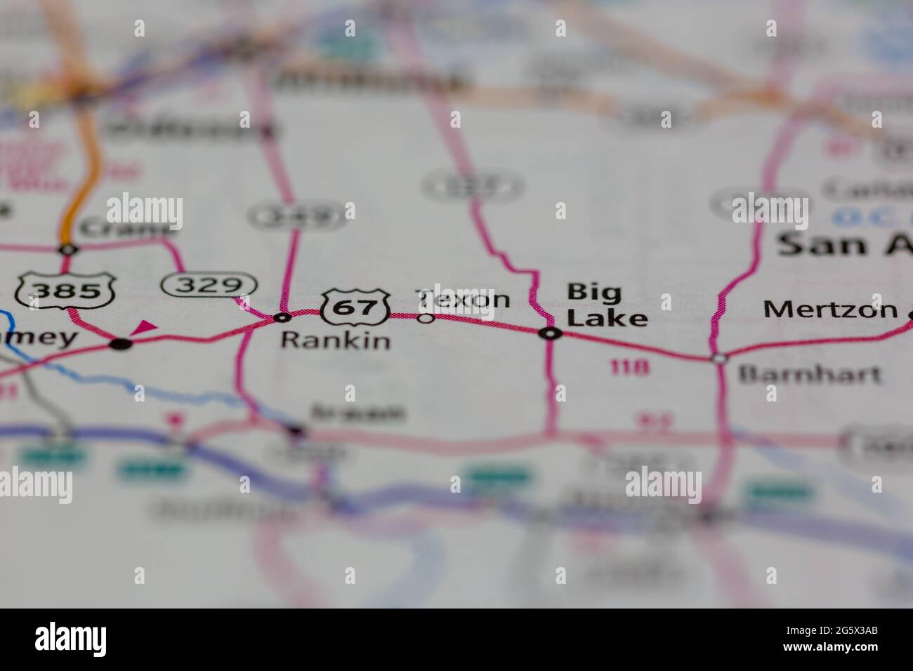 Texon texas map hi-res stock photography and images - Alamy