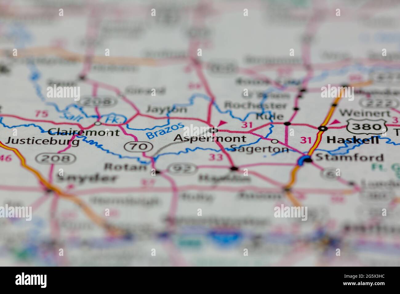 Map of aspermont texas hi-res stock photography and images - Alamy