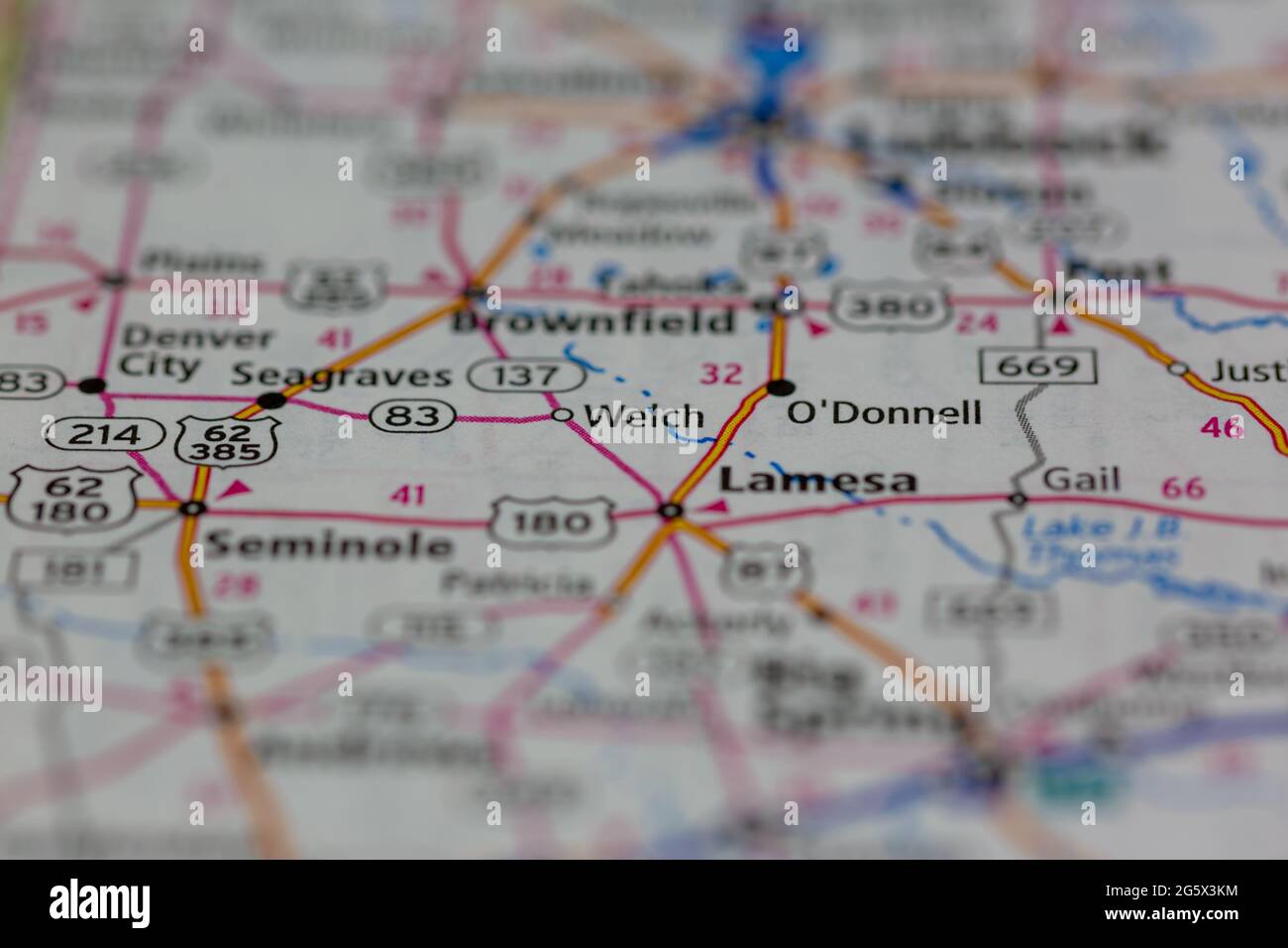 Map of welch texas hi-res stock photography and images - Alamy