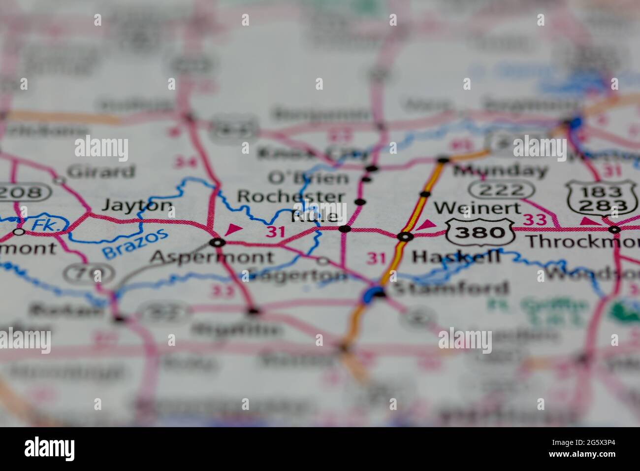 Map of rule texas hi-res stock photography and images - Alamy