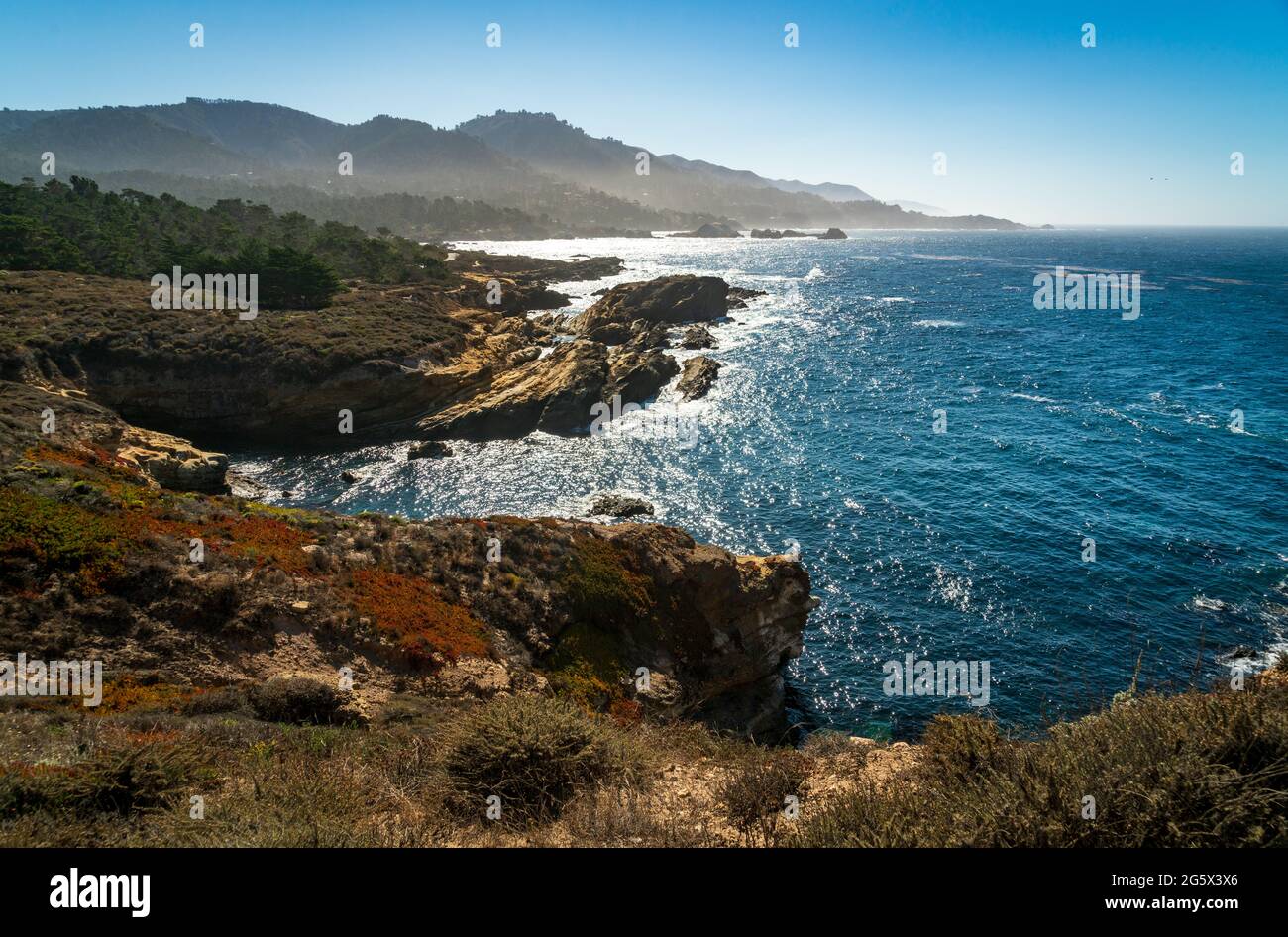 The coast at Point Lobos in California Stock Photo - Alamy