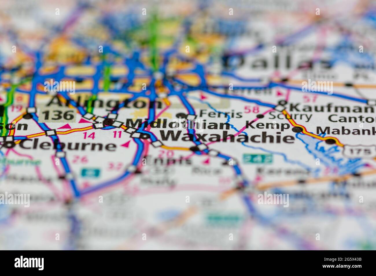 Midlothian texas map hi-res stock photography and images - Alamy