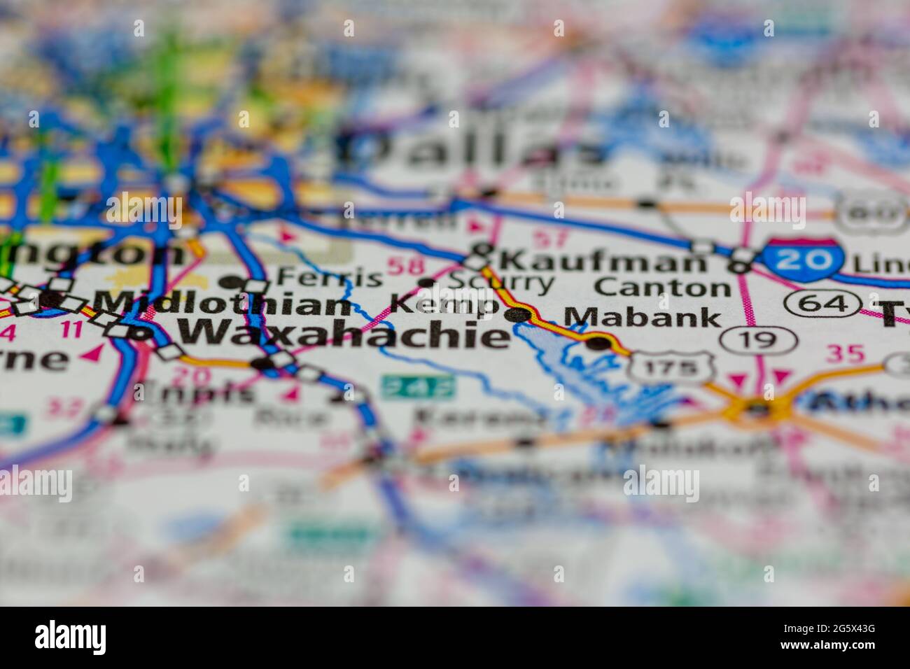 Kemp texas map hi-res stock photography and images - Alamy