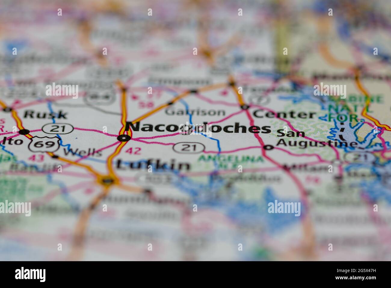 Map of nacogdoches texas hi-res stock photography and images - Alamy