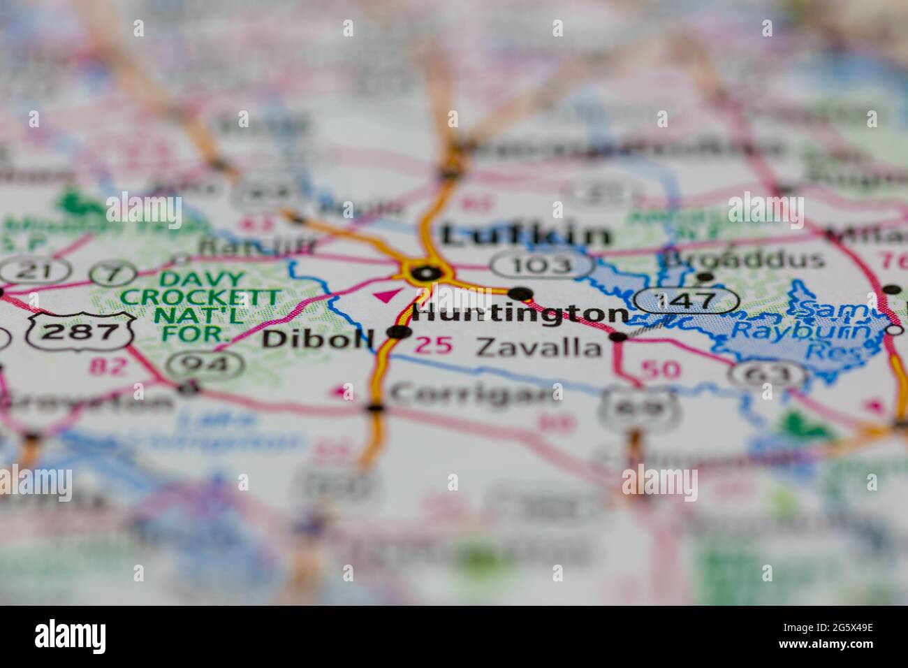 Map of huntington texas hi-res stock photography and images - Alamy
