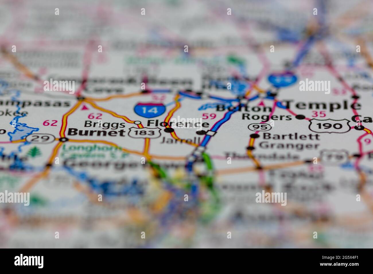 Florence texas map hi-res stock photography and images - Alamy