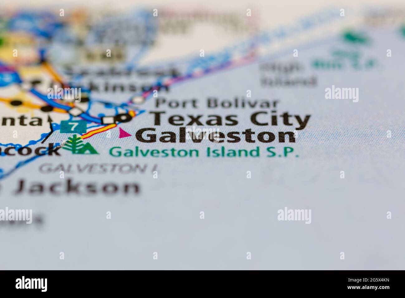 Map of galveston hi-res stock photography and images - Alamy