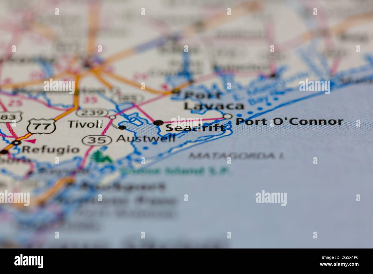 Map of seadrift hi-res stock photography and images - Alamy