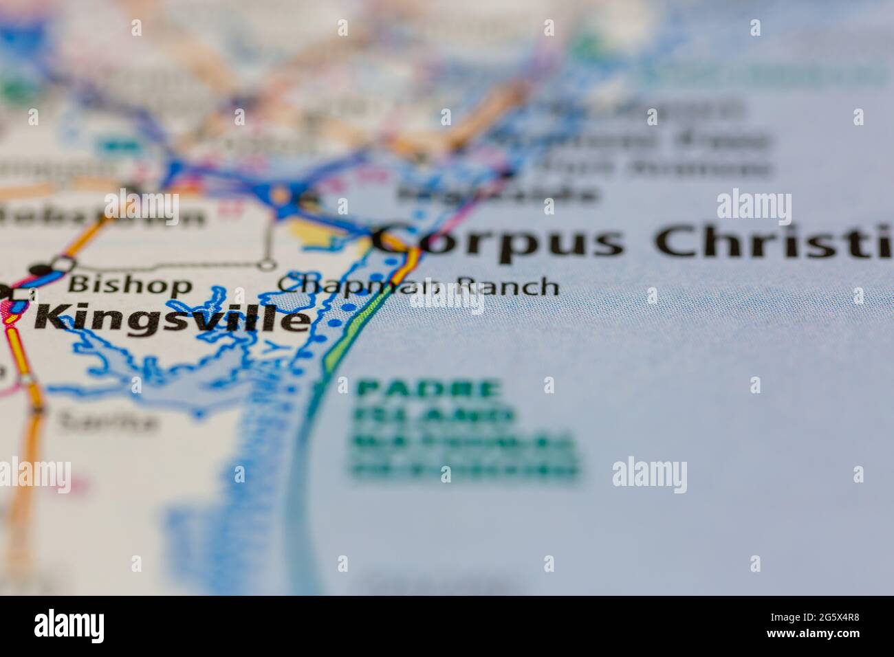 Chapman Ranch Texas USA shown on a Geography map or Road map Stock ...