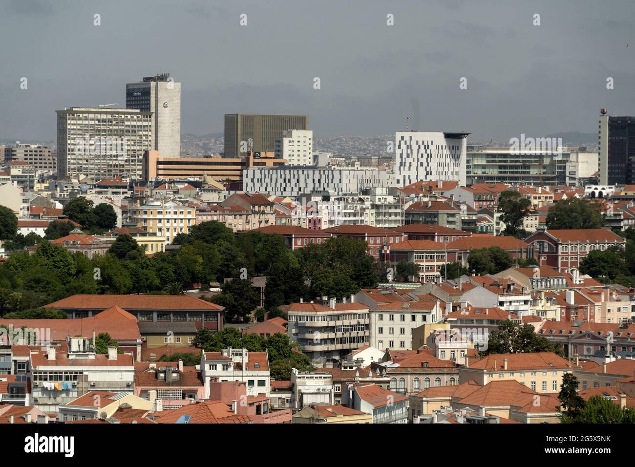 Lisbon aerial view panorama landscape cityscape Stock Photo - Alamy