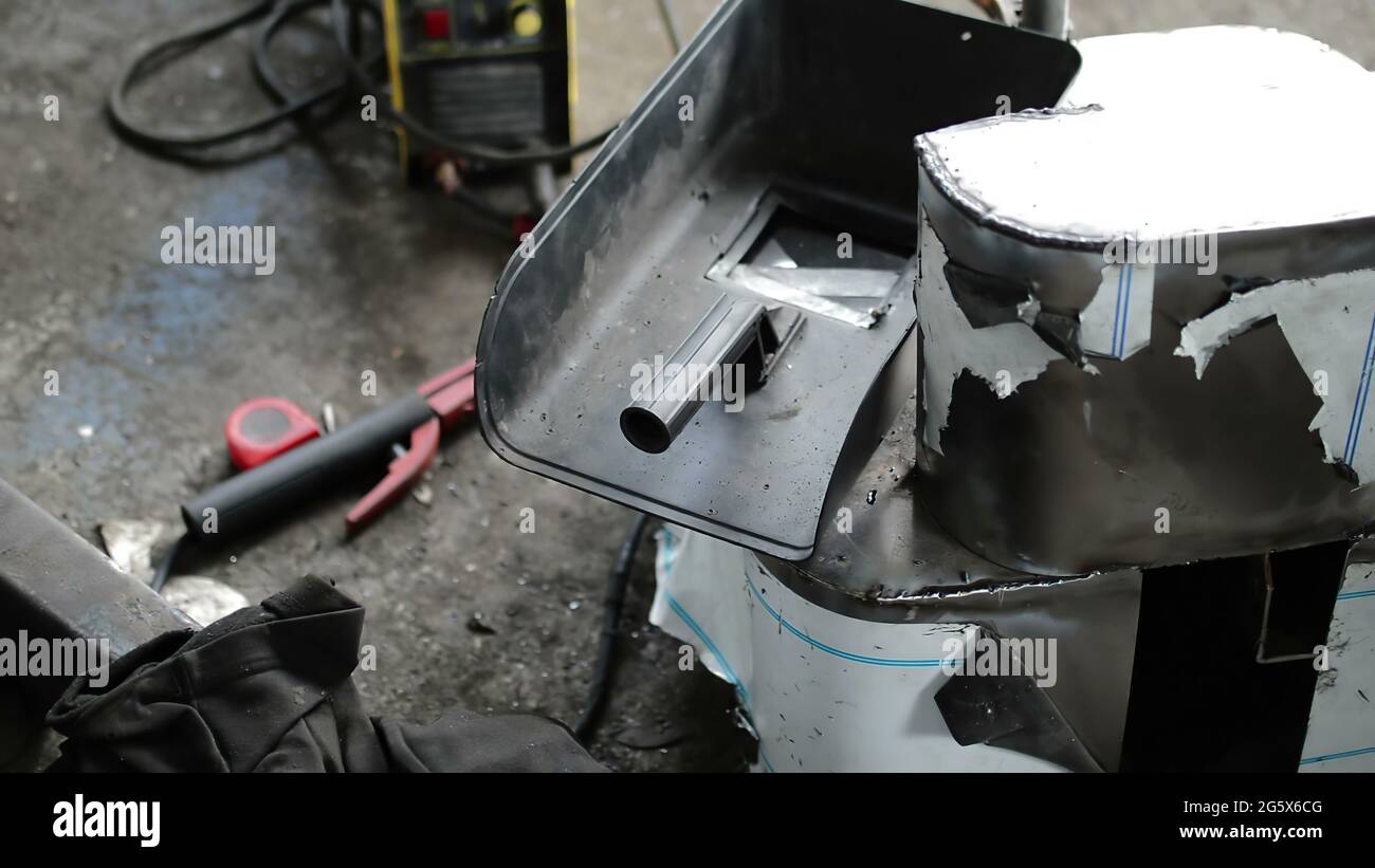 close up shot of complete Welding Tool lie on the floor Stock Photo - Alamy