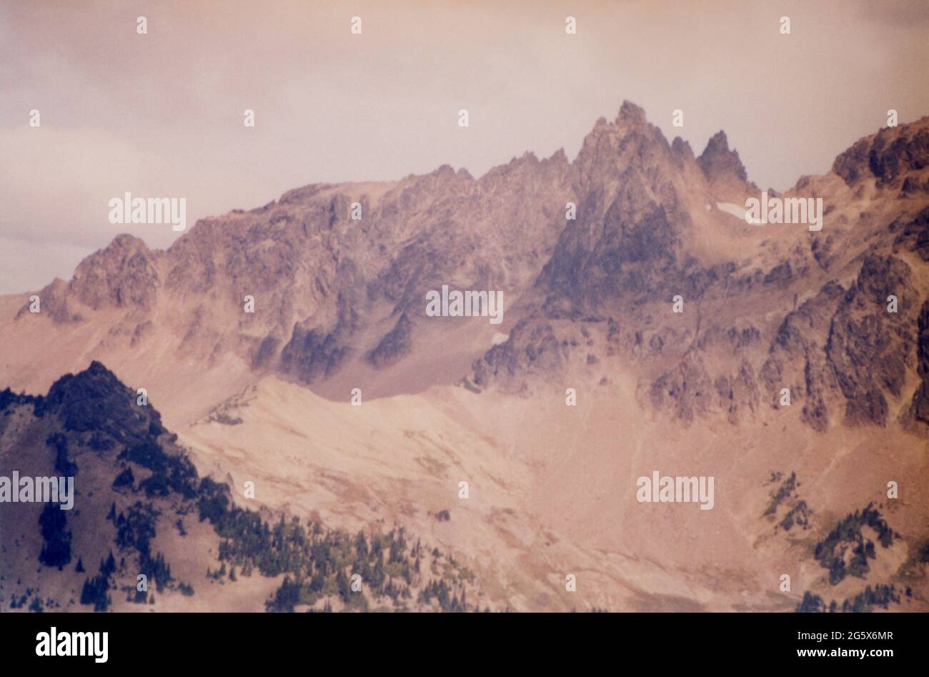 Ragged Peaks of the Goat Rocks Wilderness area Stock Photo - Alamy
