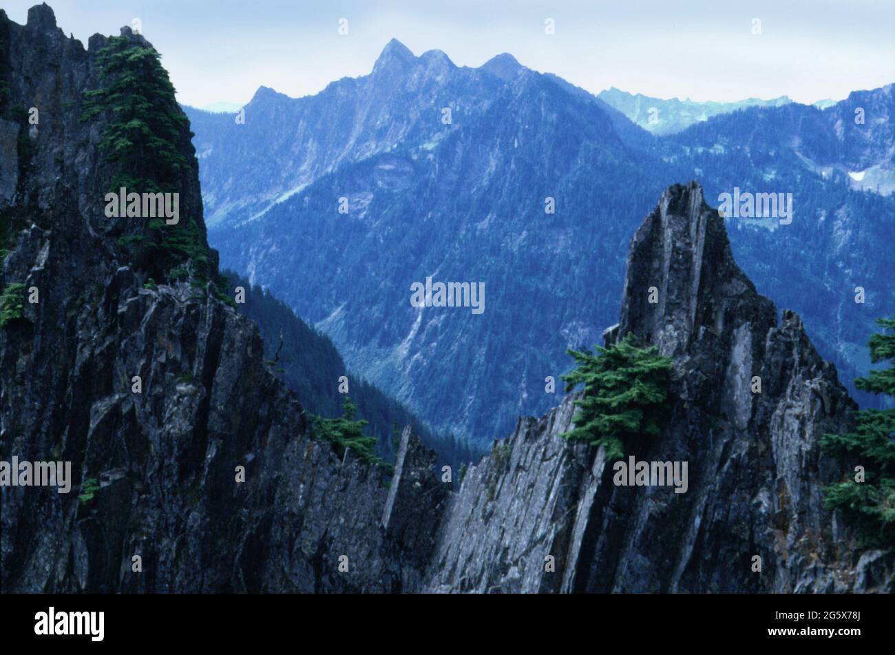 Rocky spires at Headlee Pass in the Cascade Mountains Stock Photo - Alamy
