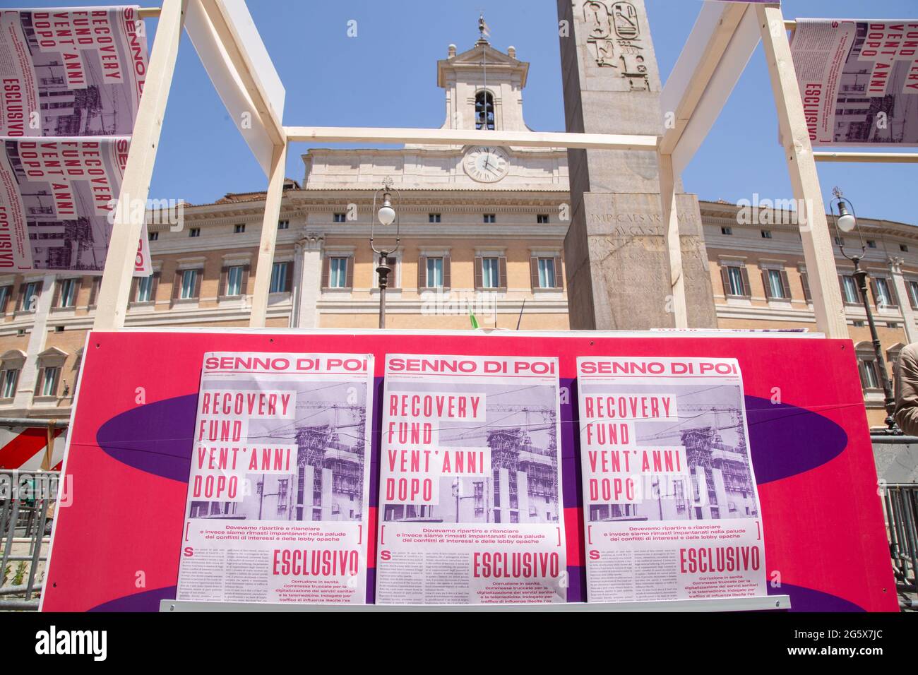 New newspaper called "Il Senno di Poi" presented by organization "The Good Lobby" in front of ...