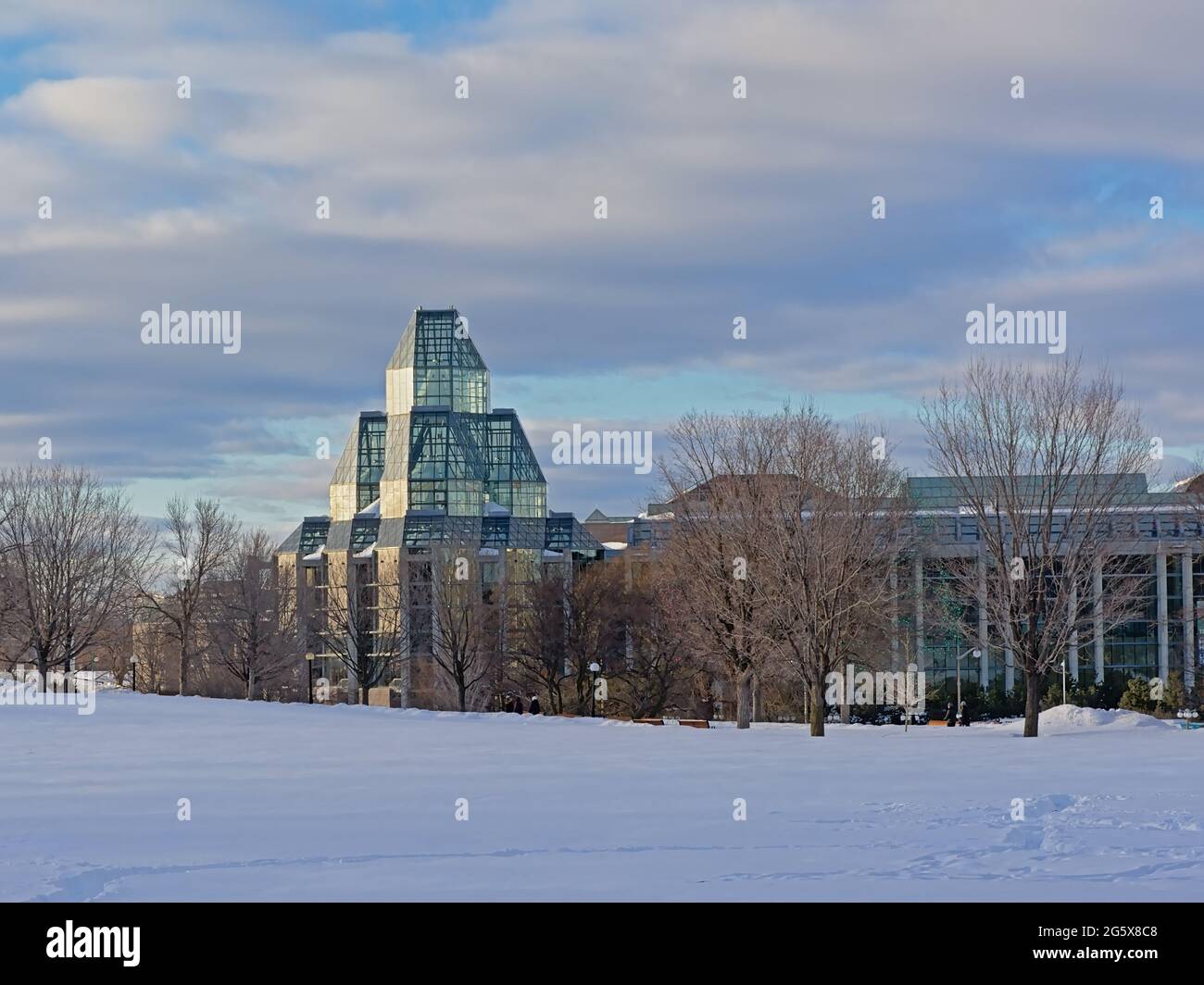 Glass and steel architecturof the National gallery Ottawa, capital city ...