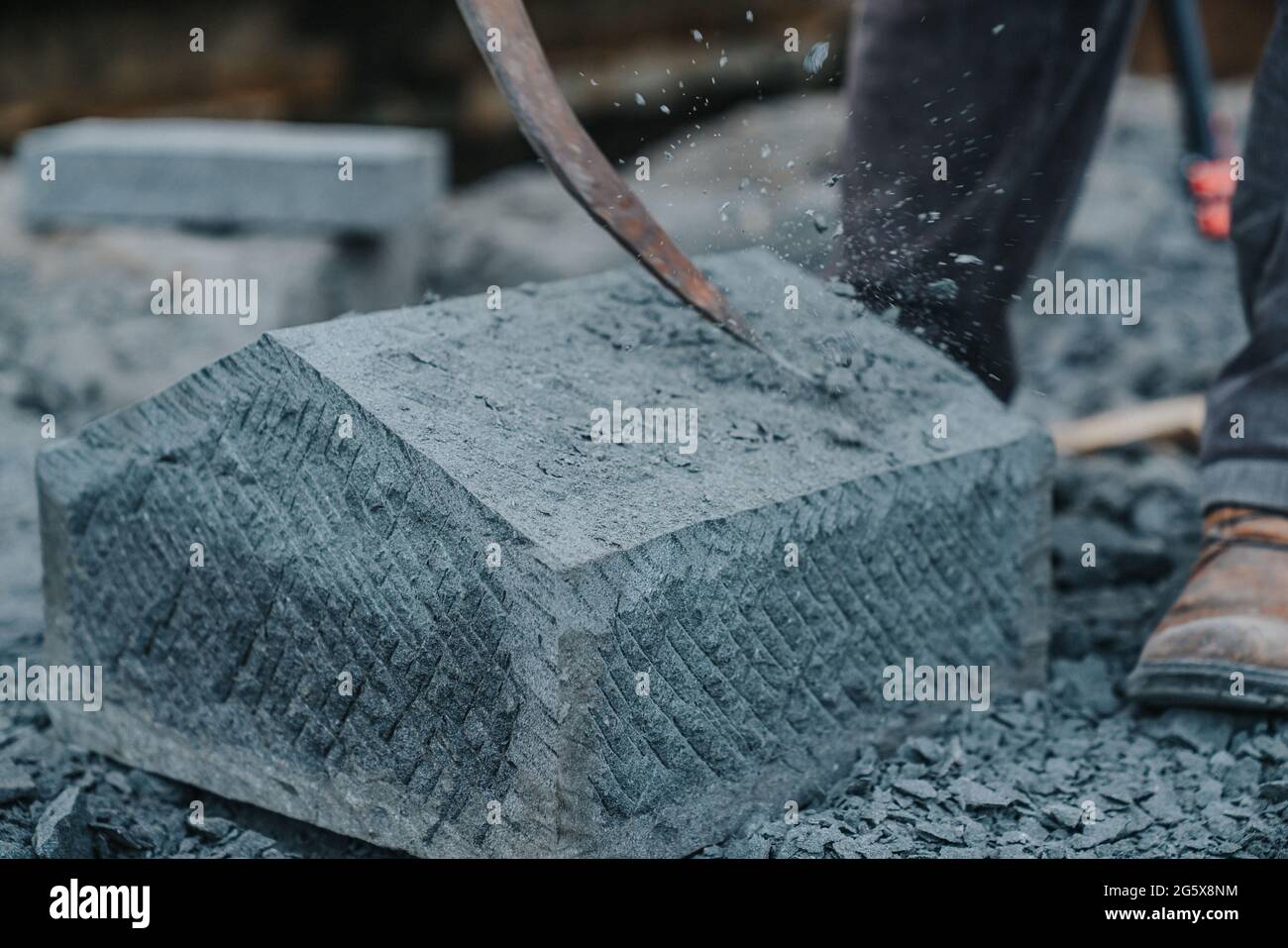 Man Chipping Rock High Resolution Stock Photography and Images - Alamy