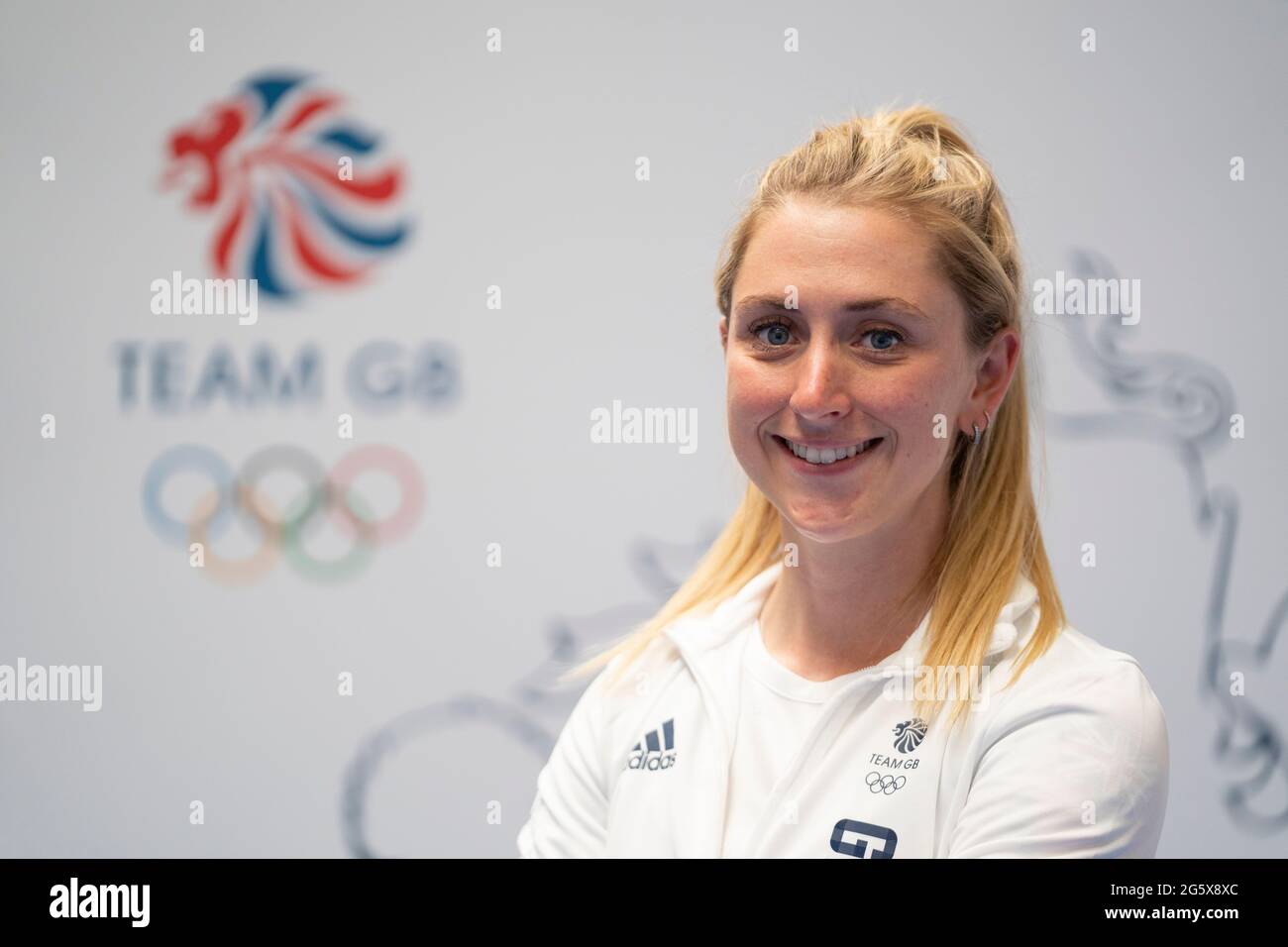 Laura Kenny during a kitting out session for the Tokyo Olympics 2020 at ...