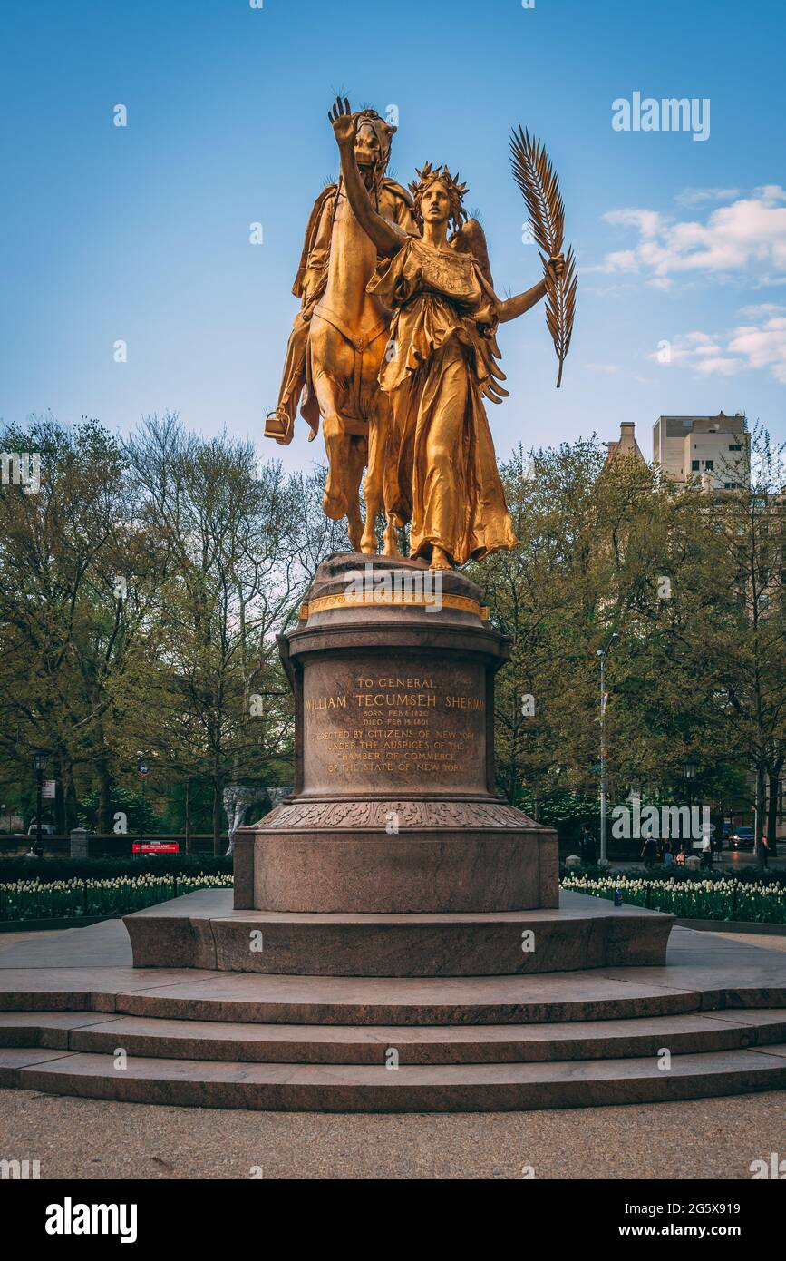William tecumseh monument at grand army plaza hi-res stock photography ...