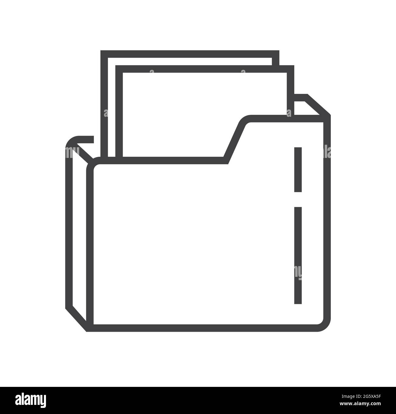 Booklet page icon vector in thin line style. Outline symbol for ...
