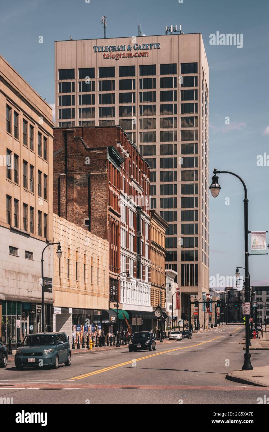Buildings in downtown Worcester, Massachusetts Stock Photo - Alamy