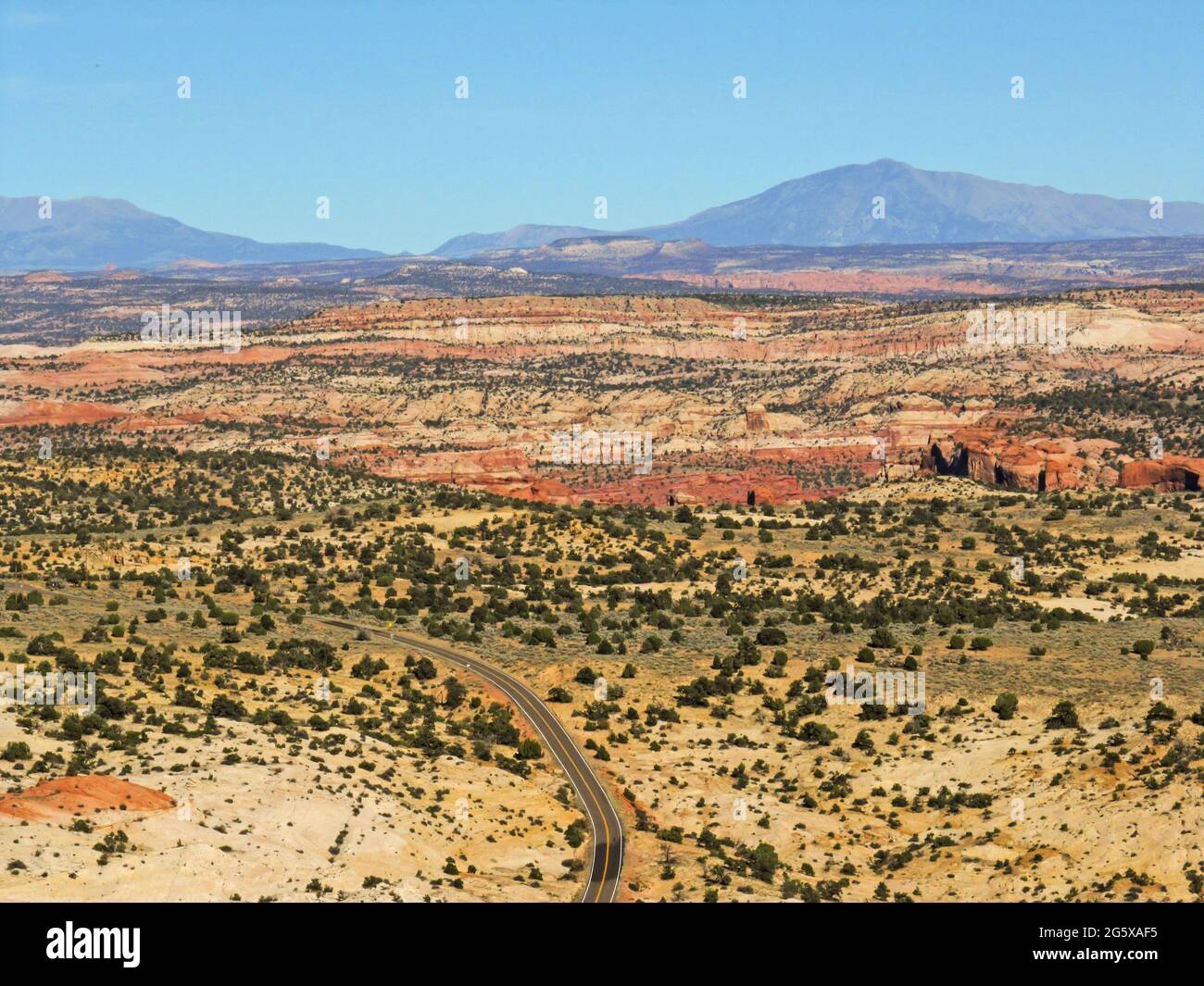 Spectacular View over one of the many steep curves of Highway 12, were ...