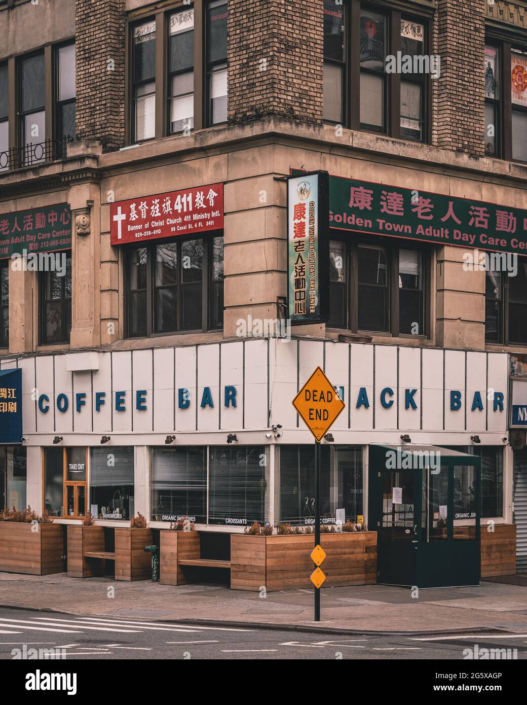 Coffee Bar sign, in the Lower East Side, Manhattan, New York City Stock ...