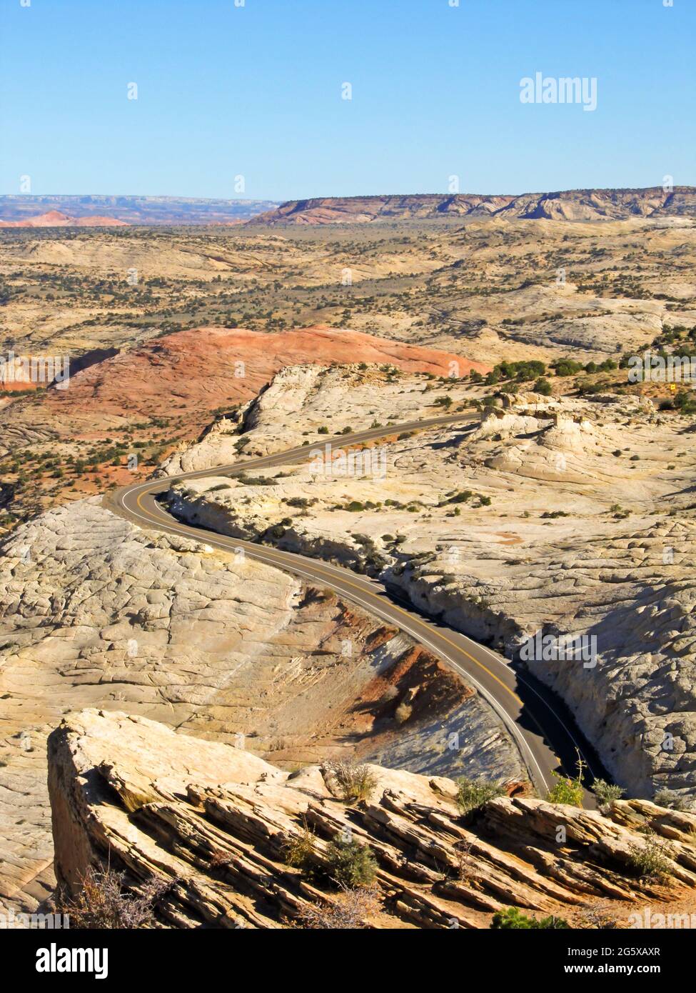 Spectacular View over one of the many steep curves of Highway 12, were ...