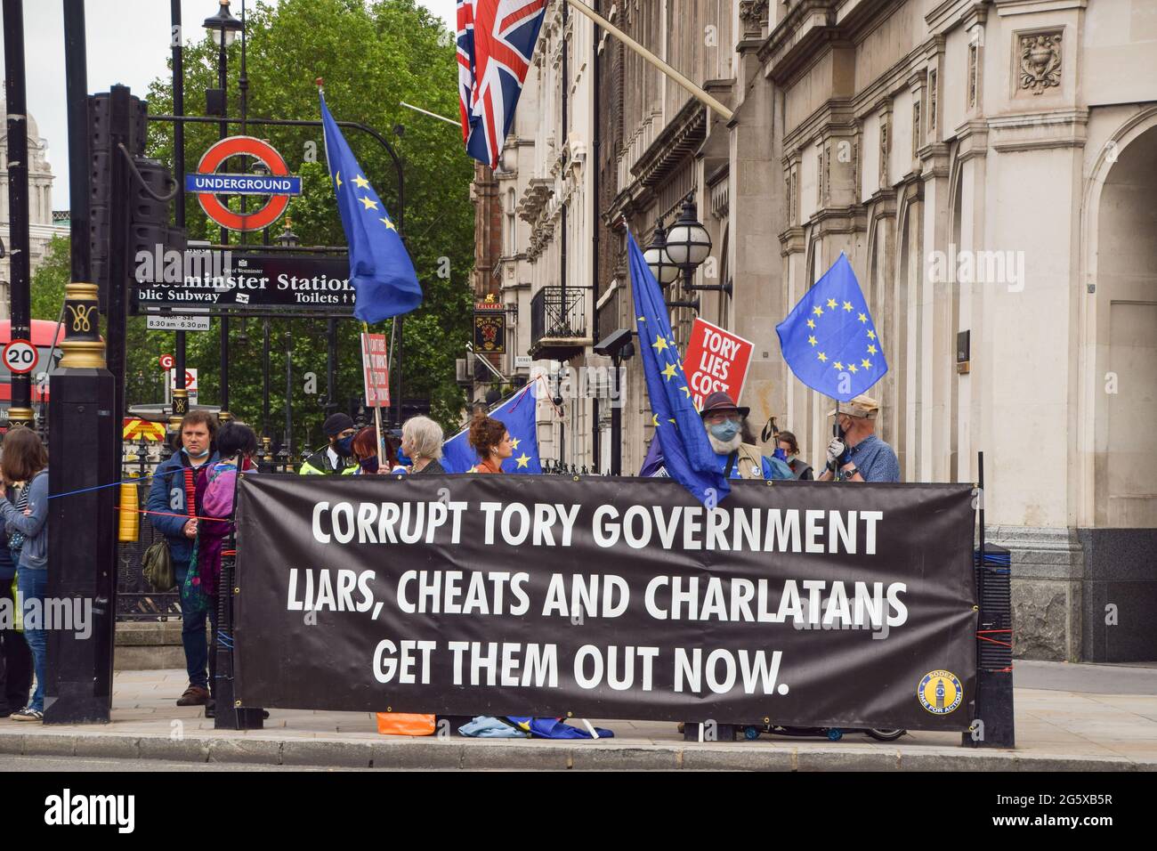 Anti tory government banner hi-res stock photography and images - Alamy