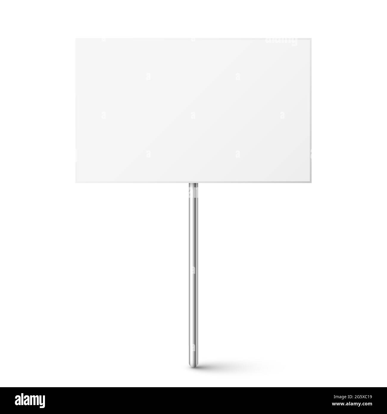 Blank board with place for text, protest sign isolated on white ...