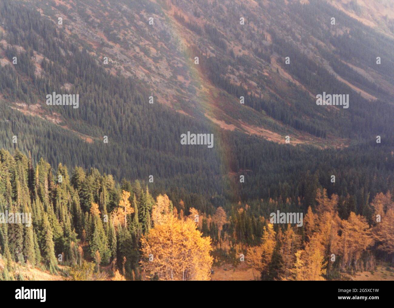 Afternoon rainbow in the Entiat Valley Stock Photo - Alamy